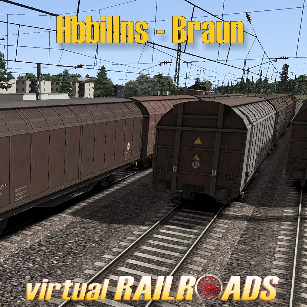 virtualRailroads - Schiebewandwagen Hbbillns - Braun
