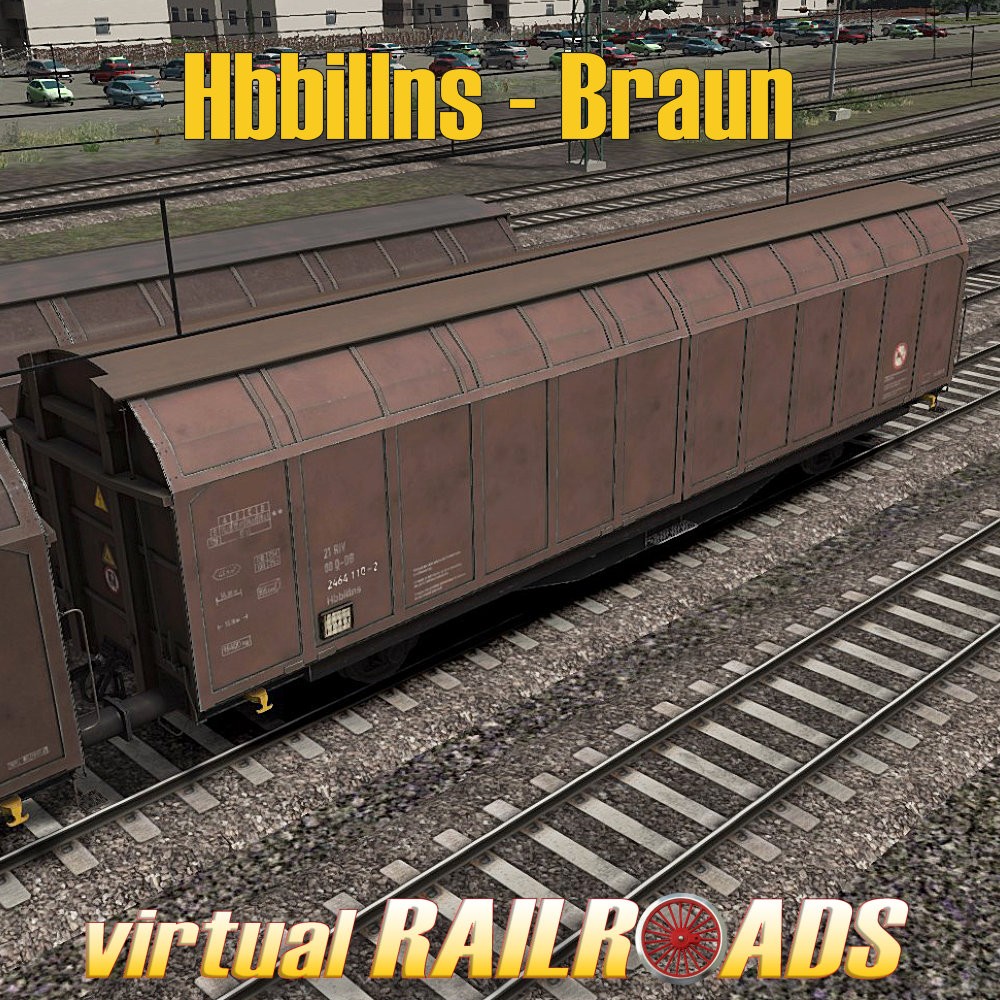 virtualRailroads - Schiebewandwagen Hbbillns - Braun