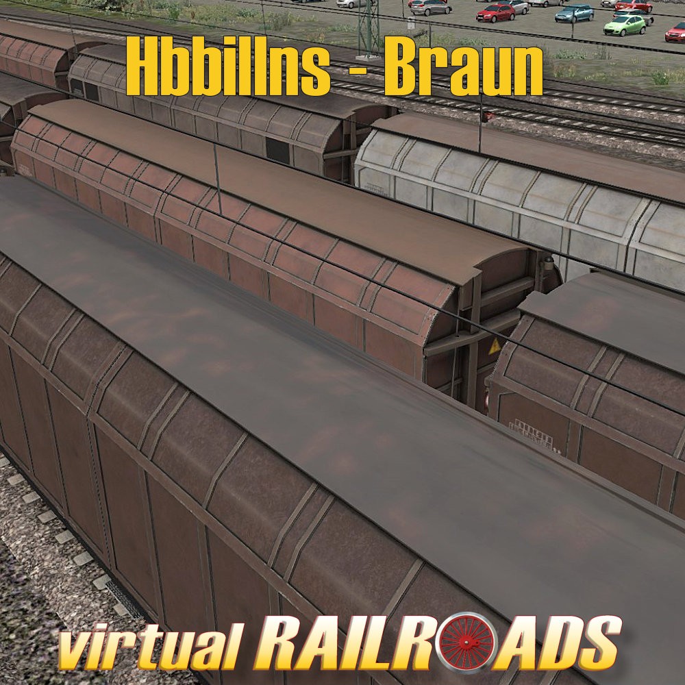 virtualRailroads - Schiebewandwagen Hbbillns - Braun